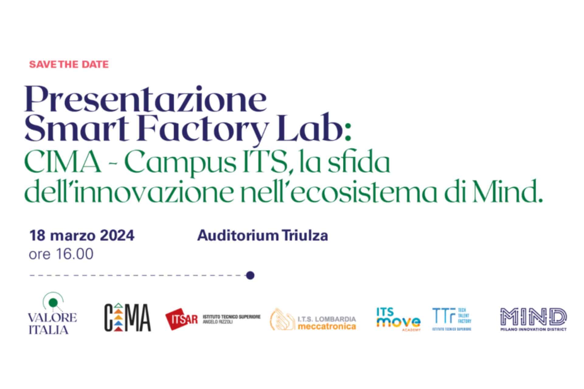 ITS MIND Academy (CIMA) : inaugurazione Smart Factory Lab